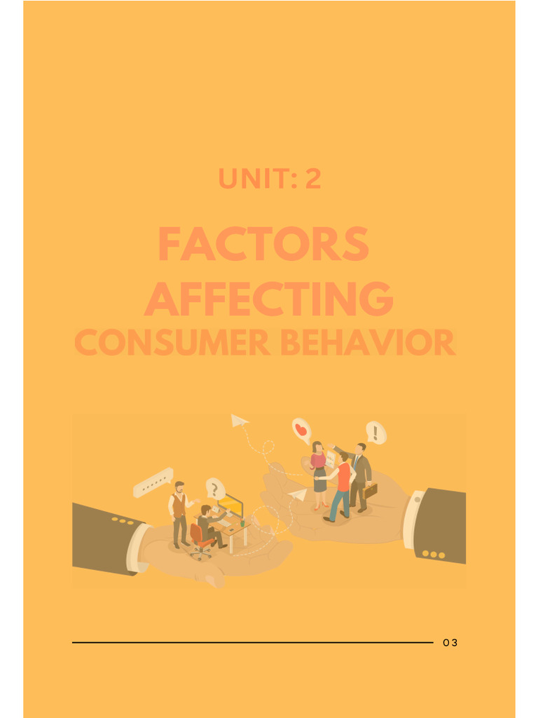 Unit 2-Factors Affecting Consumer Behaviour With PYQ (WBSU) by ...