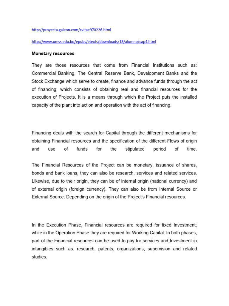 Monetary Resources | PDF | Loans | Interest