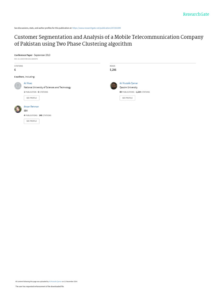 Telecom Segmentation 132 | PDF | Market Segmentation | Cluster Analysis