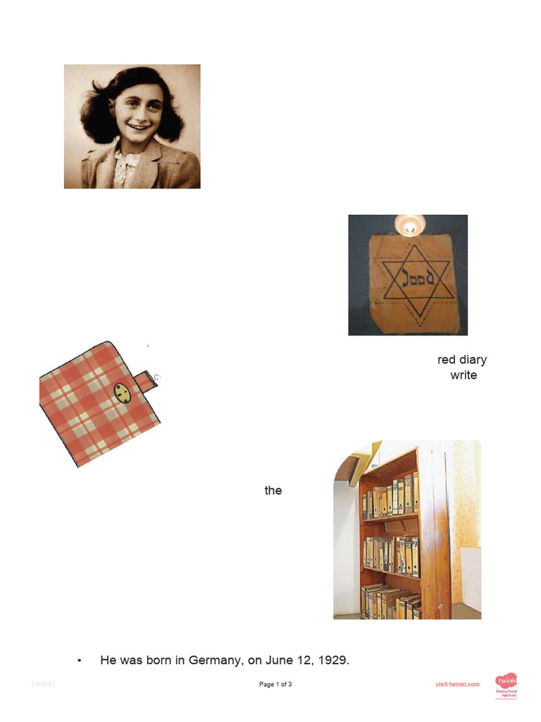 Reading Comprehension Anne Frank | PDF | Anne Frank