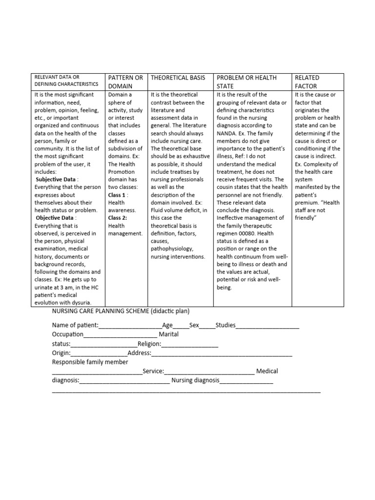 Nursing Didactic Plan Download Free Pdf Nursing Medical Diagnosis