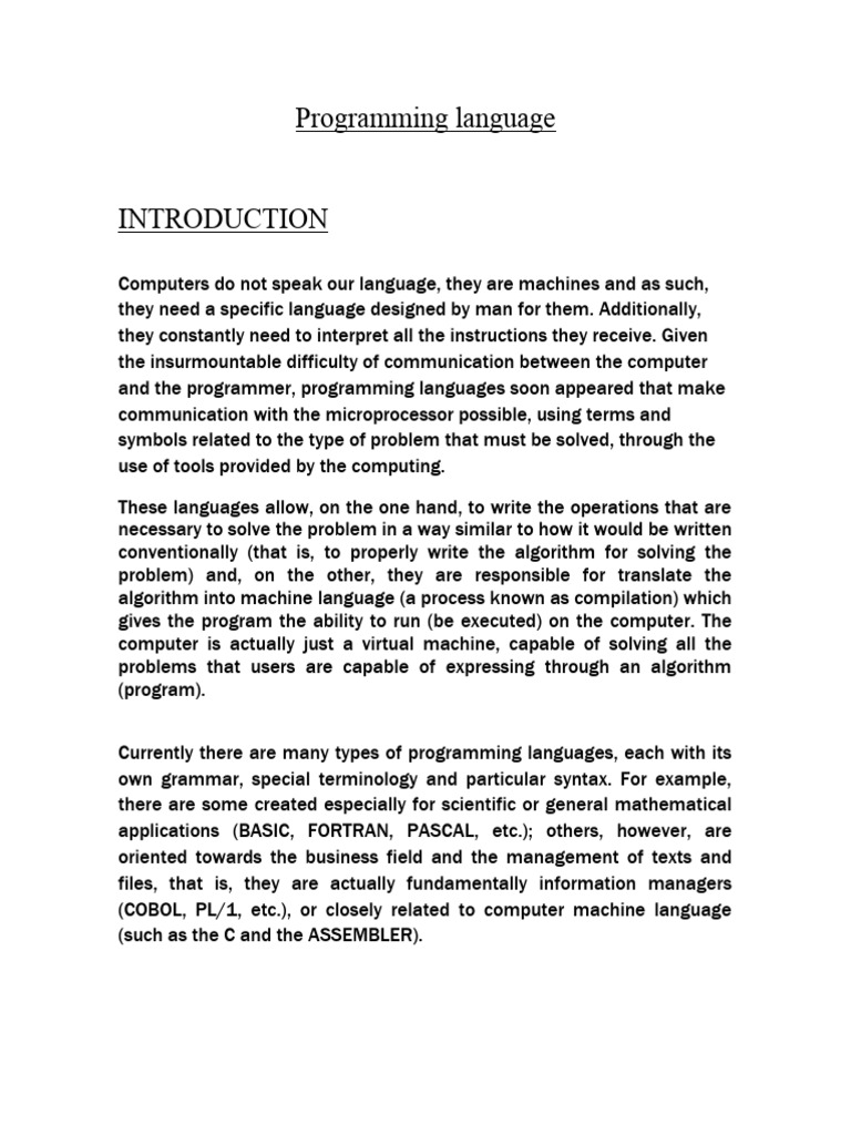 Programming Language. REHEARSAL | PDF | Assembly Language | Computer ... Programming Language. REHEARSAL | PDF | Assembly Language | Computer ...