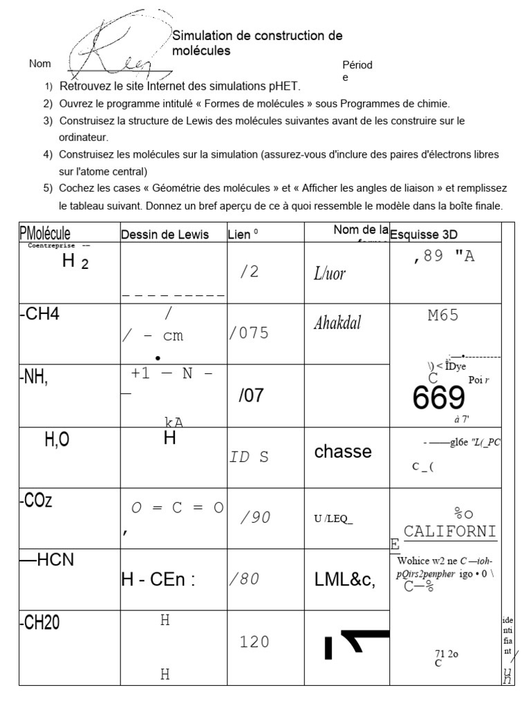Clé Sim de Construction de Molécules Hps | PDF | Matériaux | Physique ...