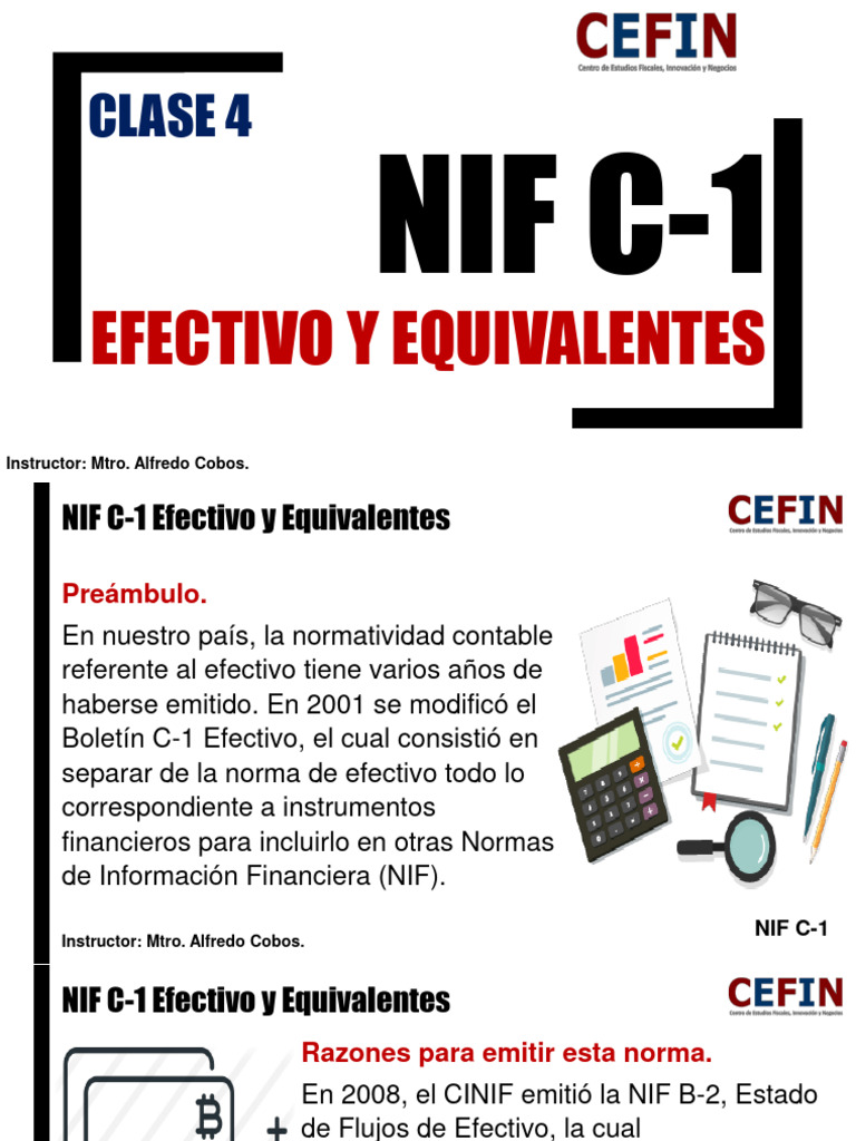 S Nif C-1 Efvo y Equivalentes | PDF | Efectivo | Bancos