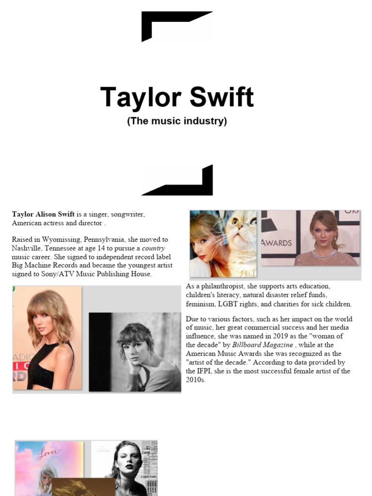 Taylor Guide | PDF | Taylor Swift | Music Industry