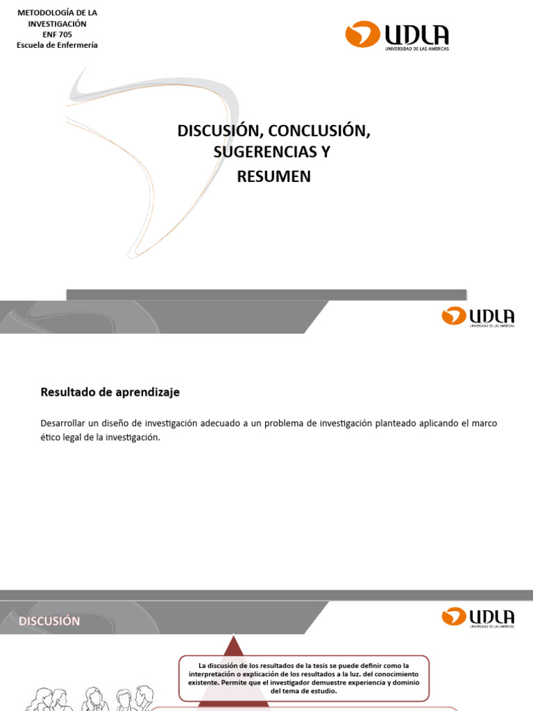 Discusión y Conclusiones en Tesis de Enfermería | PDF | Teoría ...
