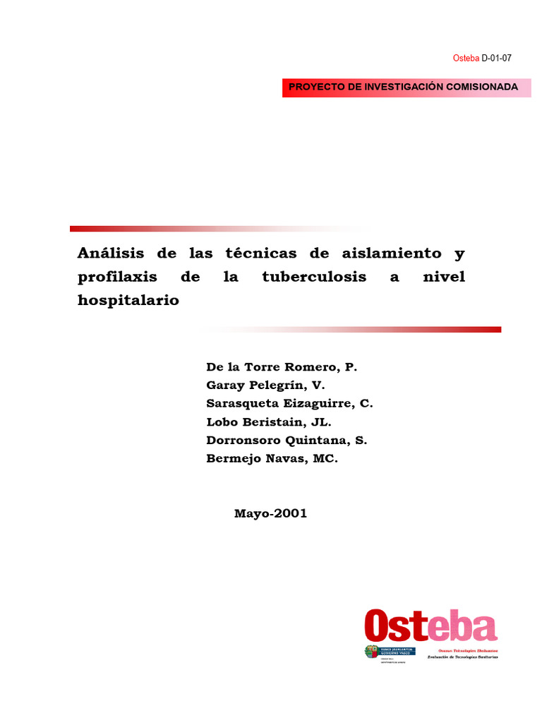 D 01-07 Profilaxis Tuberculosis | PDF | Microbiology | Causes Of Death