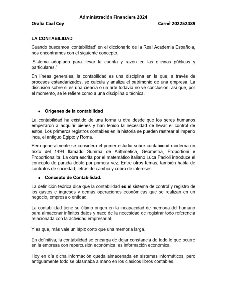 La Contabilidad 2024 | PDF | Contabilidad