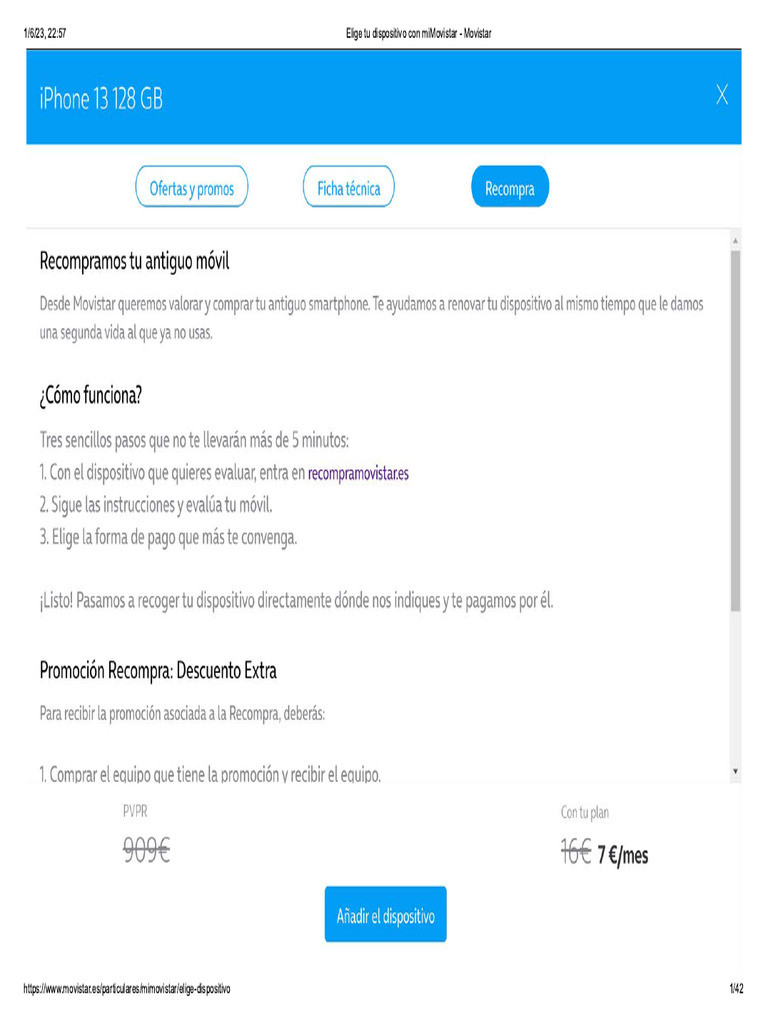 Elige Tu Dispositivo Con Mimovistar - Movistar | PDF