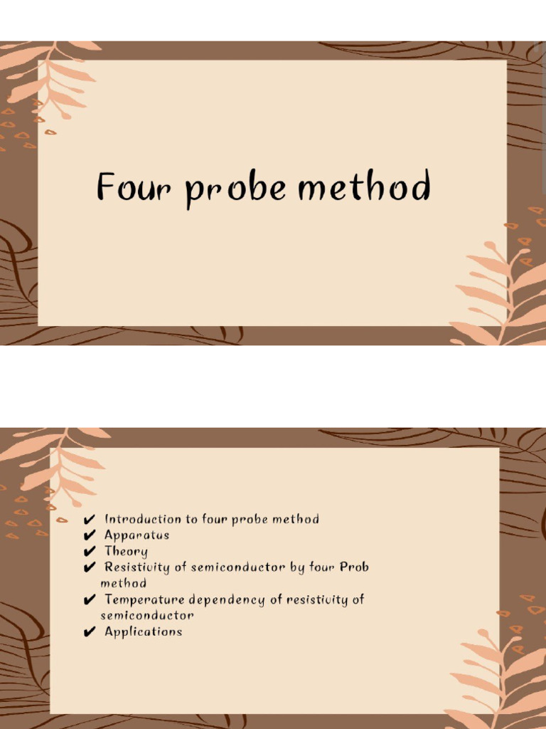 Group 9 Four-Probe Methoddd | PDF