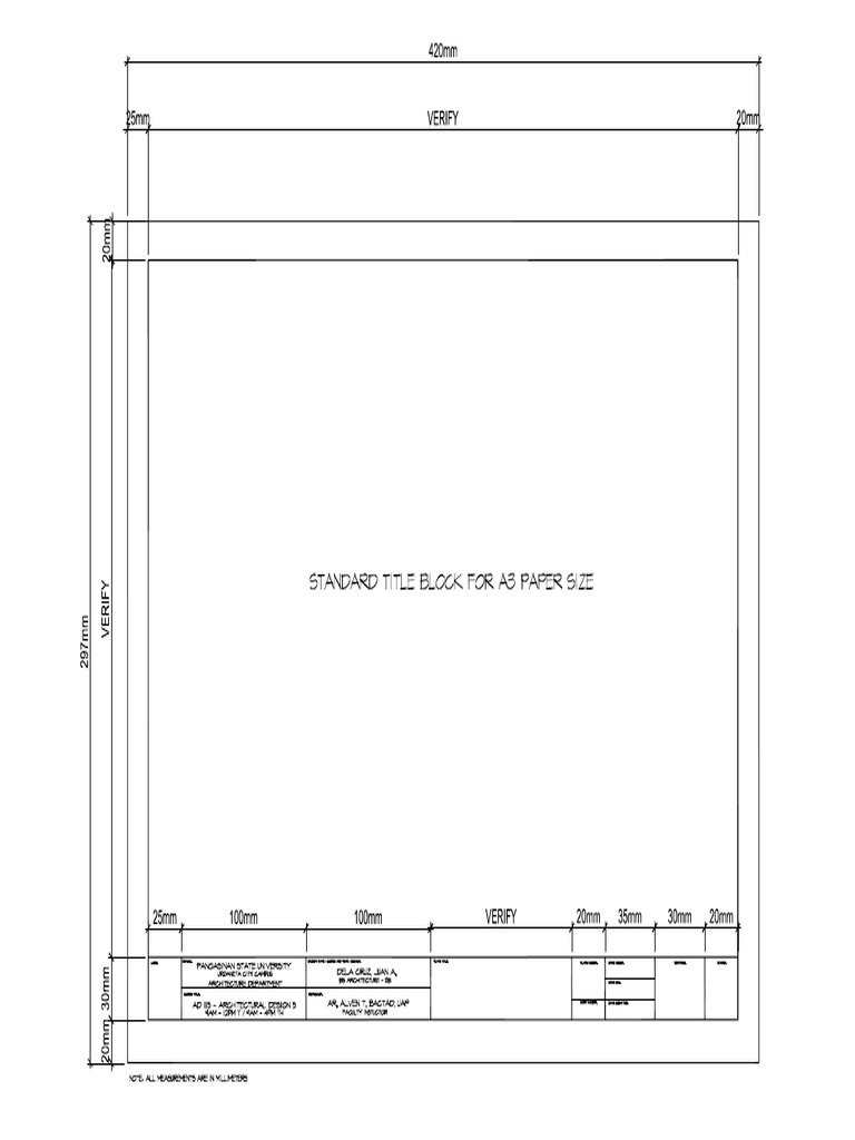 Standard Title Block Format for Drawing Plates | PDF