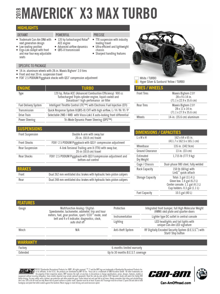2018 - Maverick X3 MAX Turbo - EN | PDF | Turbocharger | Vehicles