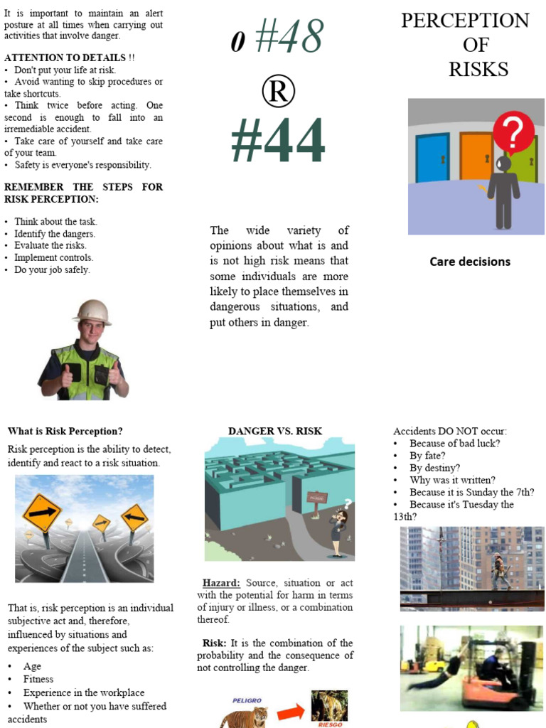 Risk Perception Brochure | Download Free PDF | Risk | Hazards