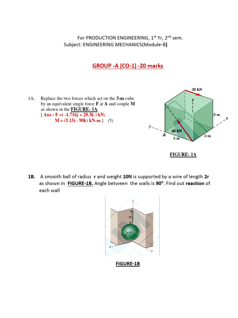 GROUP - A (CO-1) - 20 Marks: Yr, 2 Sem | PDF | Kinematics | Acceleration