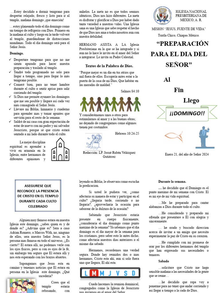 Triptico Mision Ok | PDF | Cristo (título) | Jesús