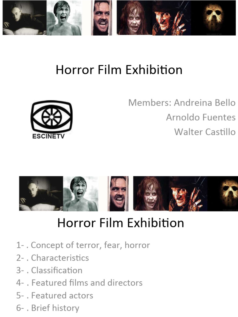 Horror Film Exhibition | PDF | Horror Films | Monsters
