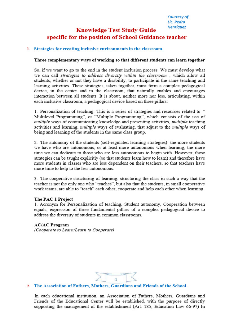 Inclusive Strategies for School Guidance | PDF | Substance Abuse ...