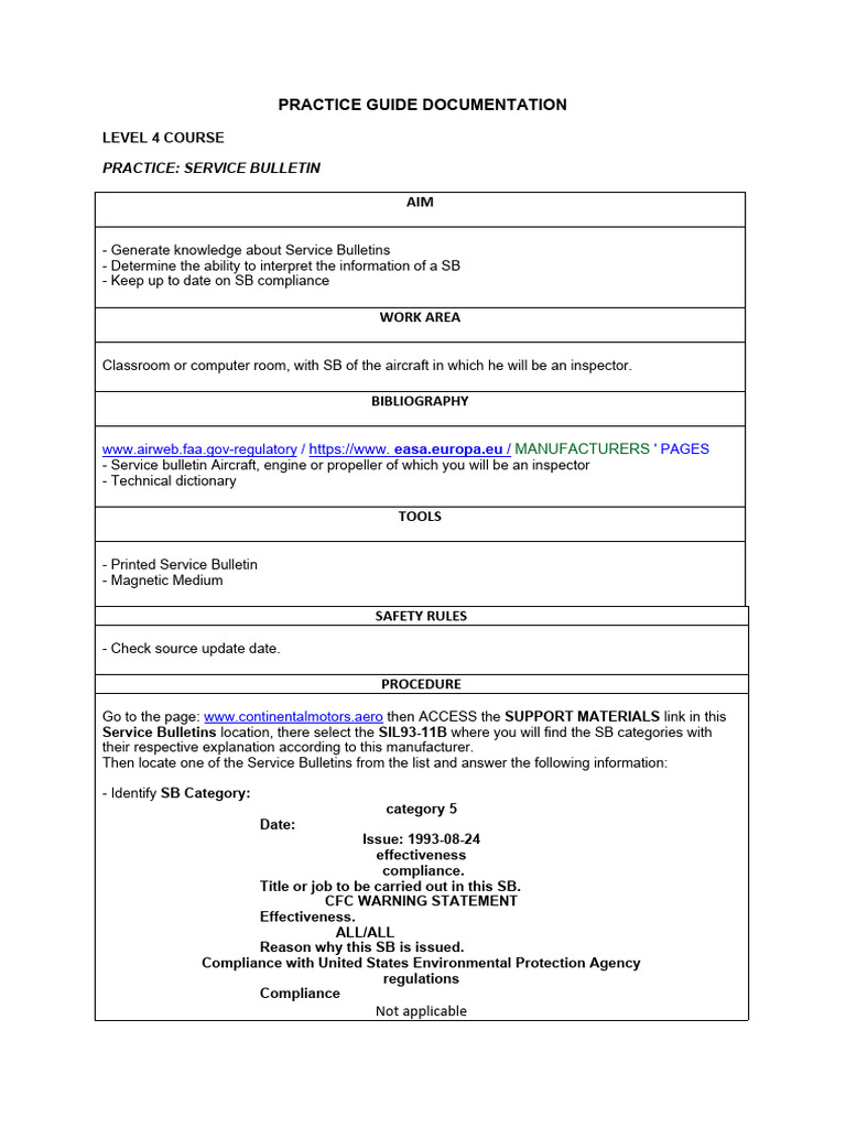 Understanding Aviation Service Bulletins | PDF | Aviation | Transport