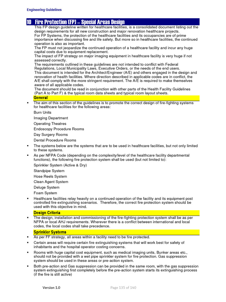 Fire Protection FP Special Areas Design | PDF | Fire Sprinkler System ...