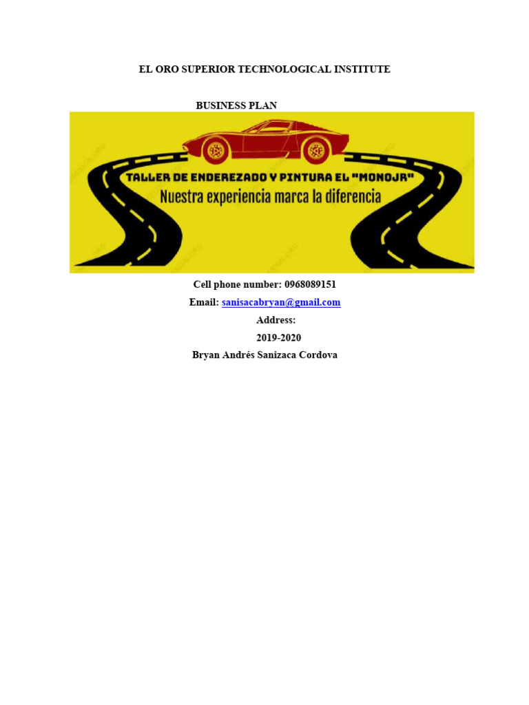 PDF Straightening and Painting Workshop Project | PDF | Market (Economics) | Policy