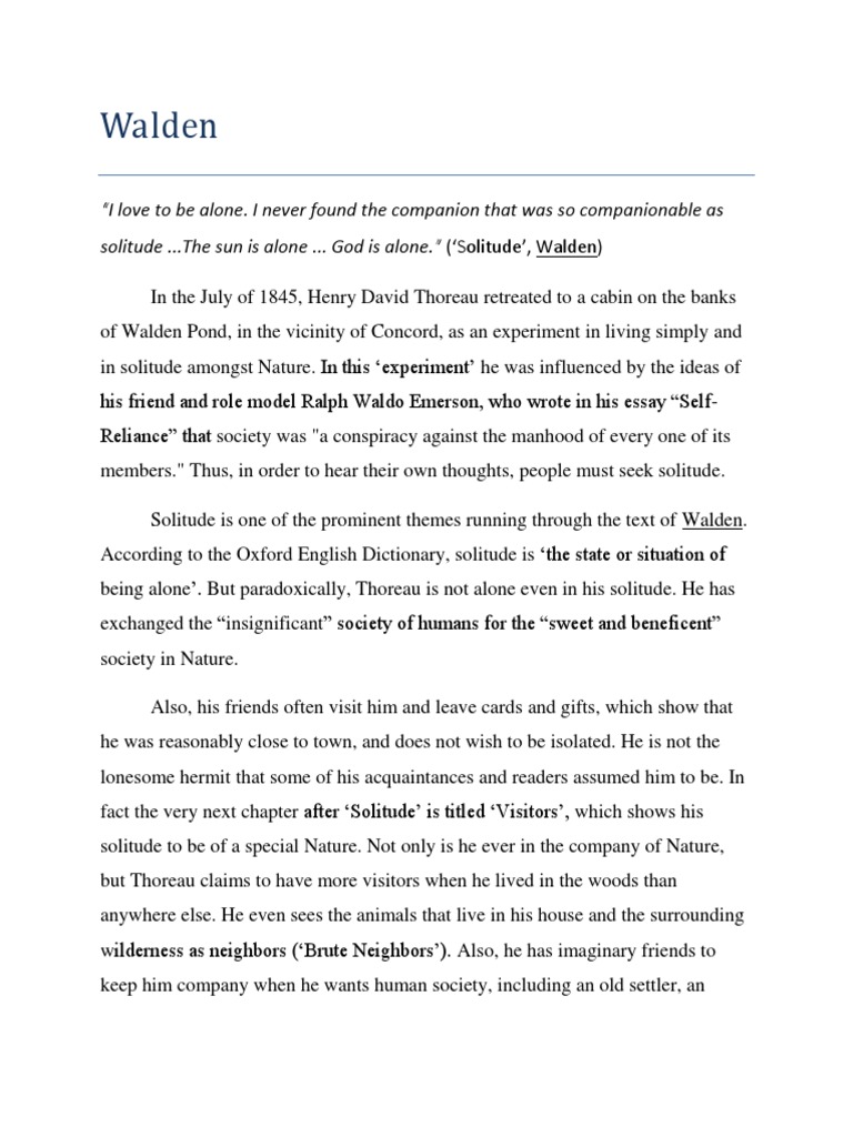 Walden | PDF | Walden | Henry David Thoreau