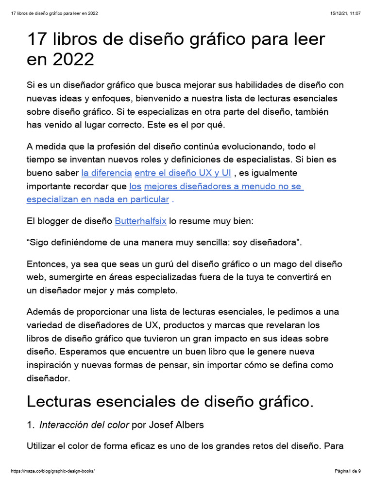 17 Libros de Diseño Gráfico para Leer en 2022 | PDF | Diseño gráfico ...