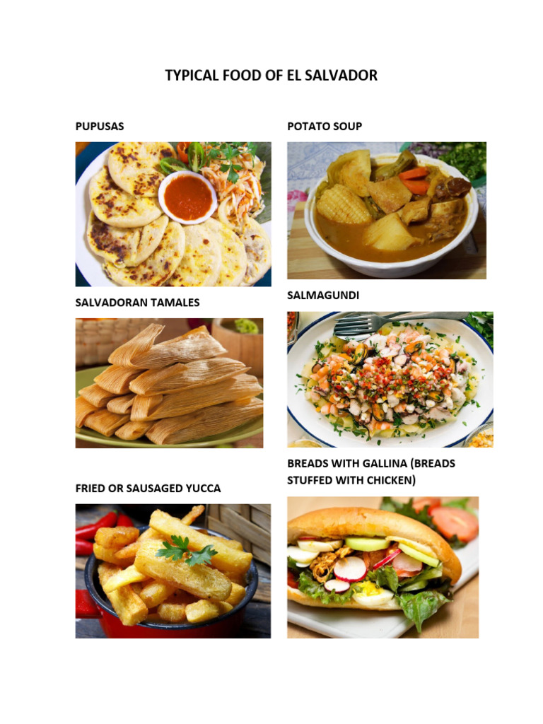 Traditional Foods of El Salvador | PDF | Cooking | Western Cuisine