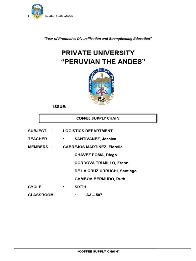 Cafe Logistics Management | PDF | Coffee | Supply Chain
