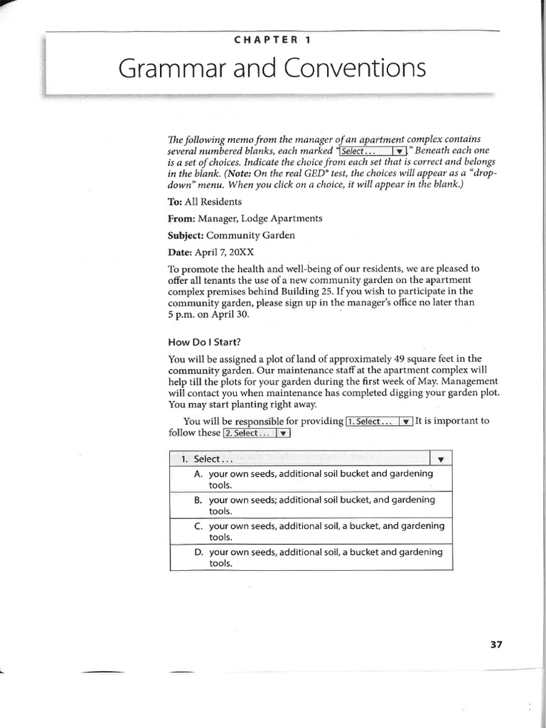 GED RLA Chapter 1 | PDF