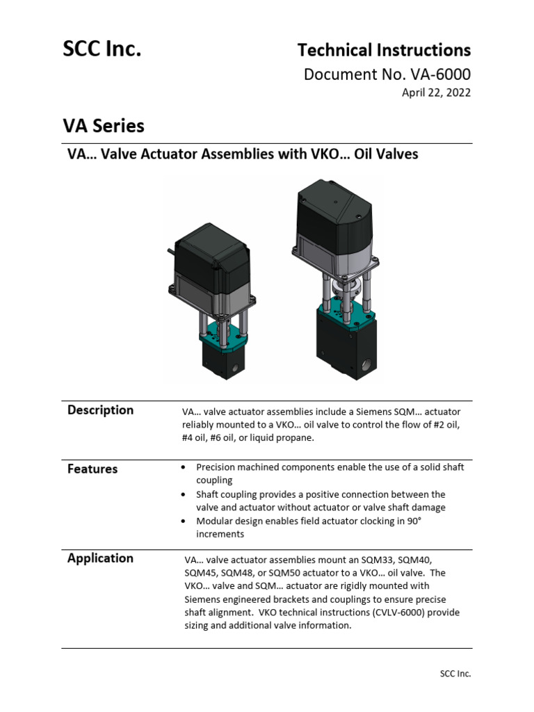 Va Vko Va 6000 Pdf Valve Actuator