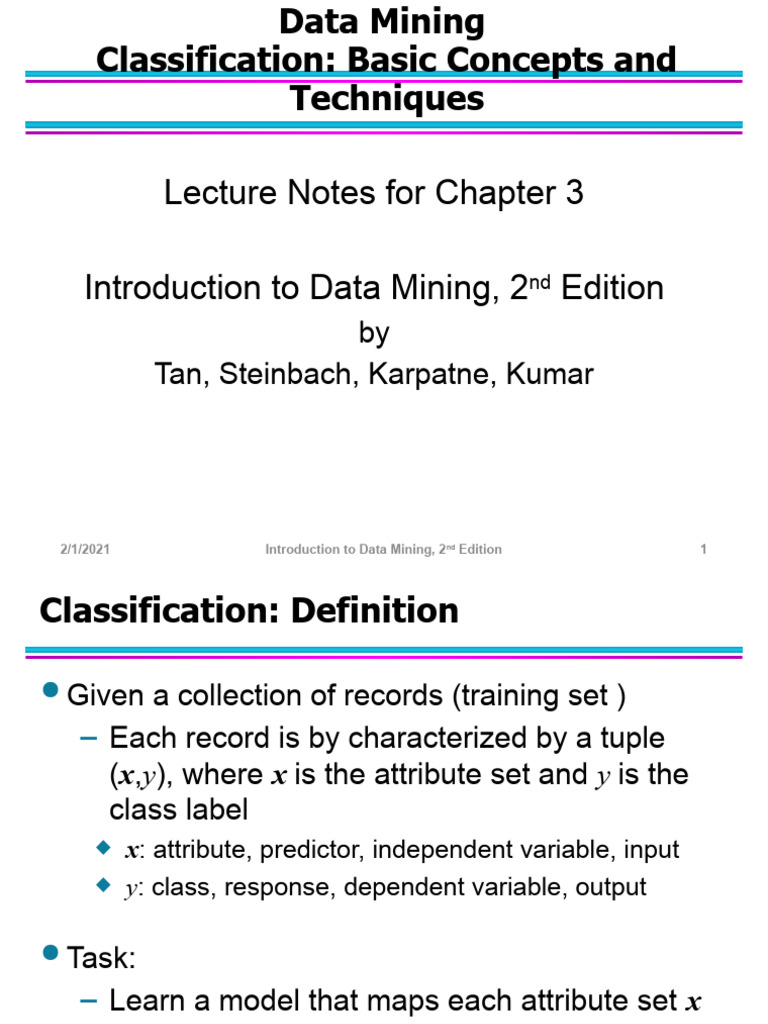 Data Mining Classification Basics | PDF | Statistical Classification ...
