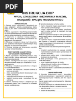 OGÓLNA INSTRUKCJA BHP Stosowania Substancji Chemicznych | PDF