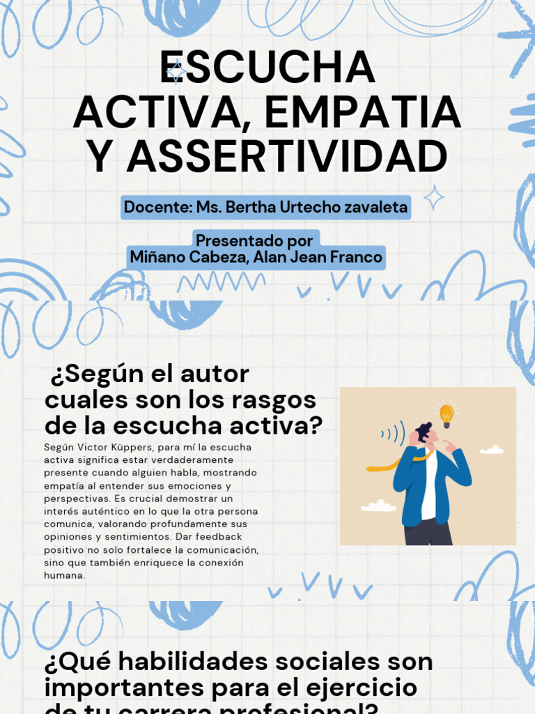 Escucha Activa y Empatía en Comunicación | PDF | Empatía | Comunicación