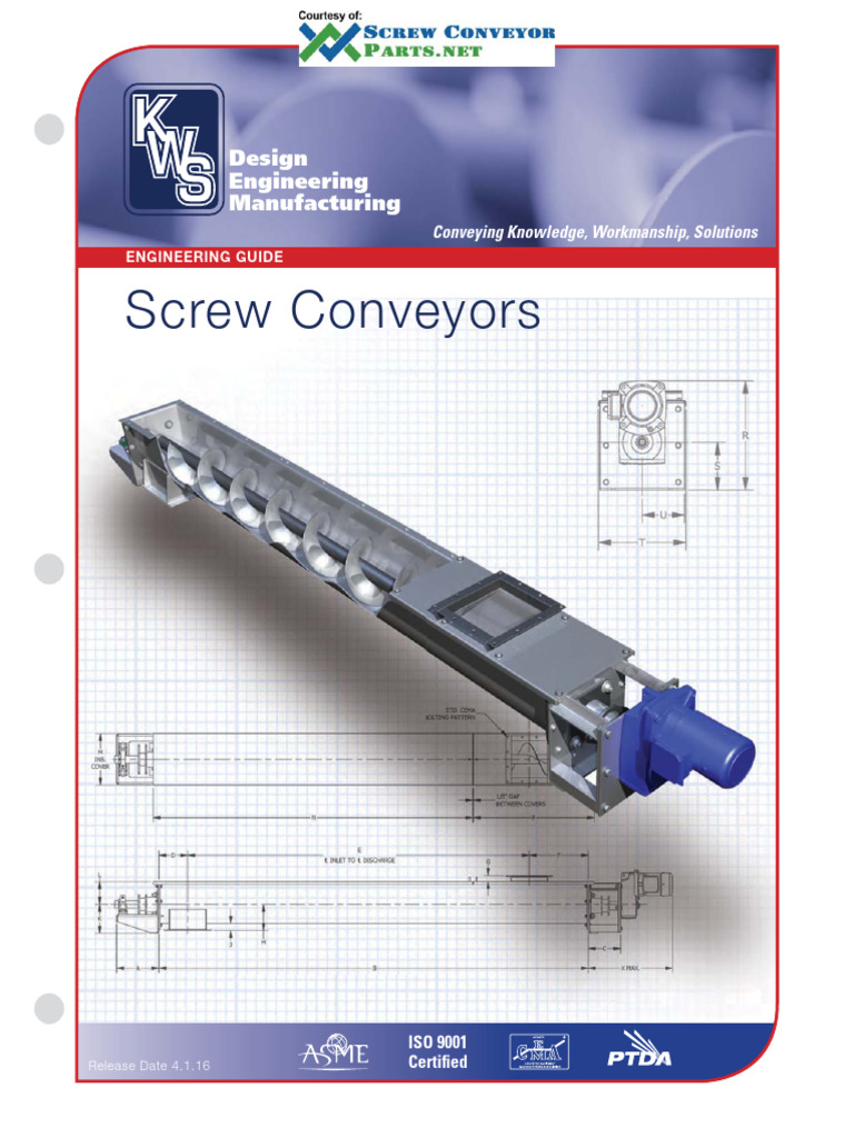 KWS MFG Screw Conveyor Engineering Guide SCP | PDF | Screw | Propeller