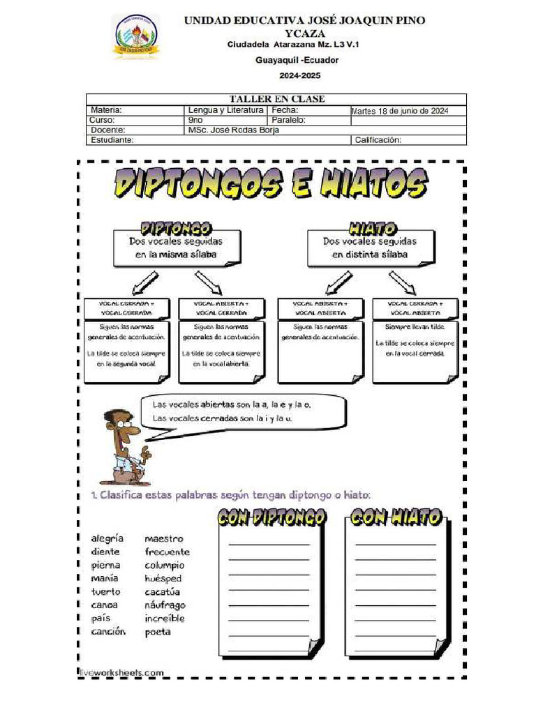 Diptongo e HIatos | PDF