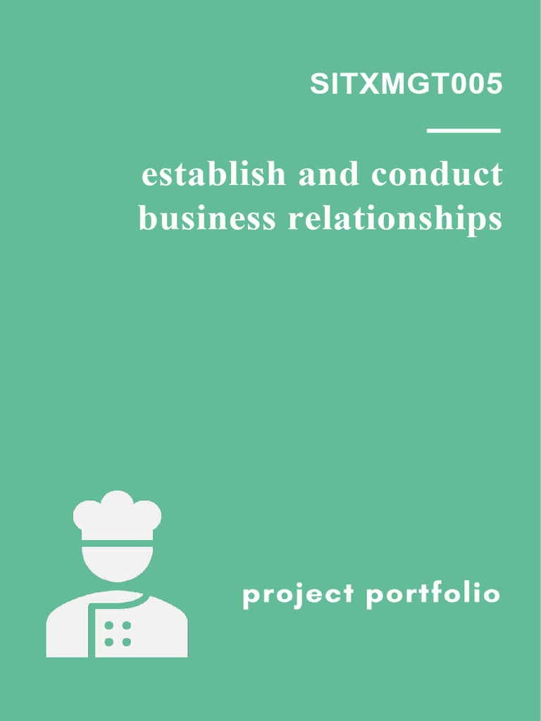 SITXMGT005 Project Portfolio Template | PDF | Negotiation | Business