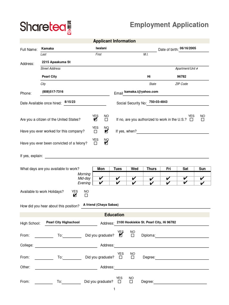 Sharetea Application | PDF | Justice | Crime & Violence