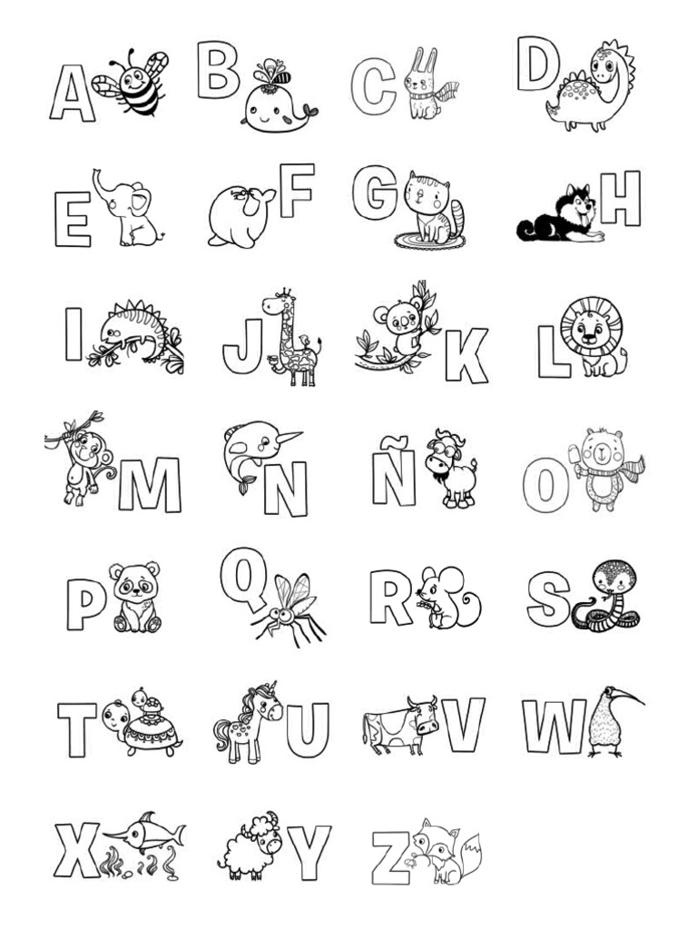 Abecedario en Una Hoja | PDF