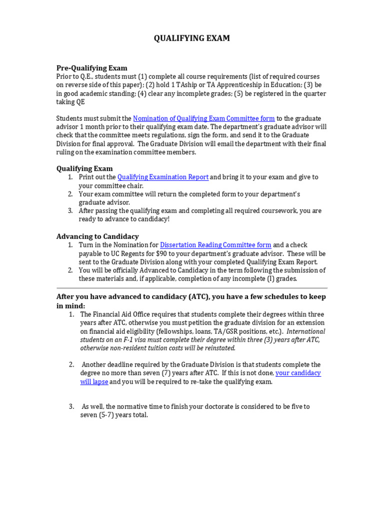 Qualifying Exam | PDF
