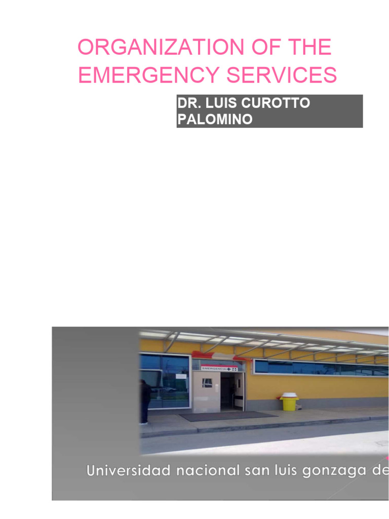 Emergency Service Organization | PDF | Medicine | Physician