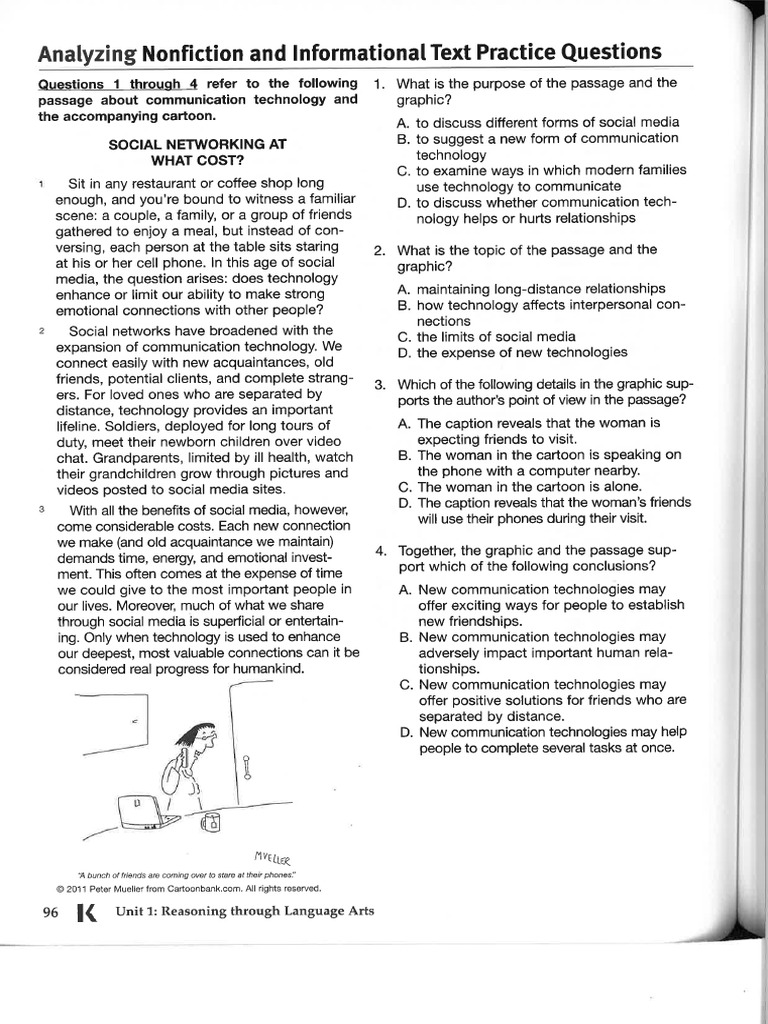 GED RLA Kaplan Chapter 2 Practice | PDF