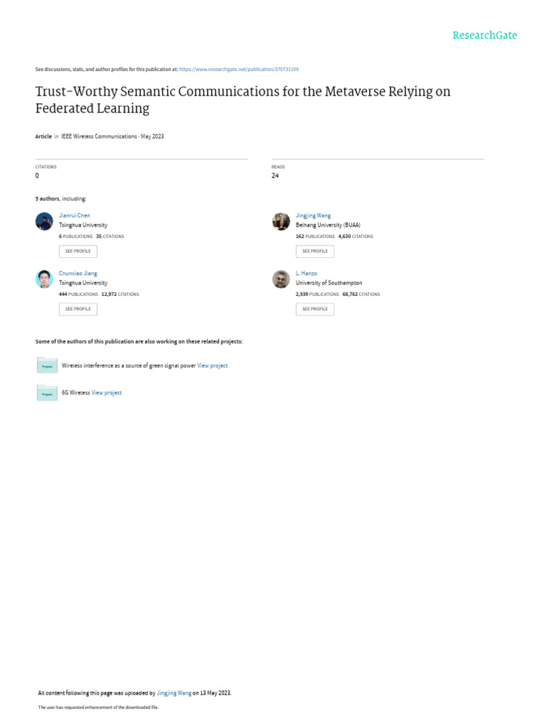 Metaverse Federated Learning Pdf Internet Of Things Internet
