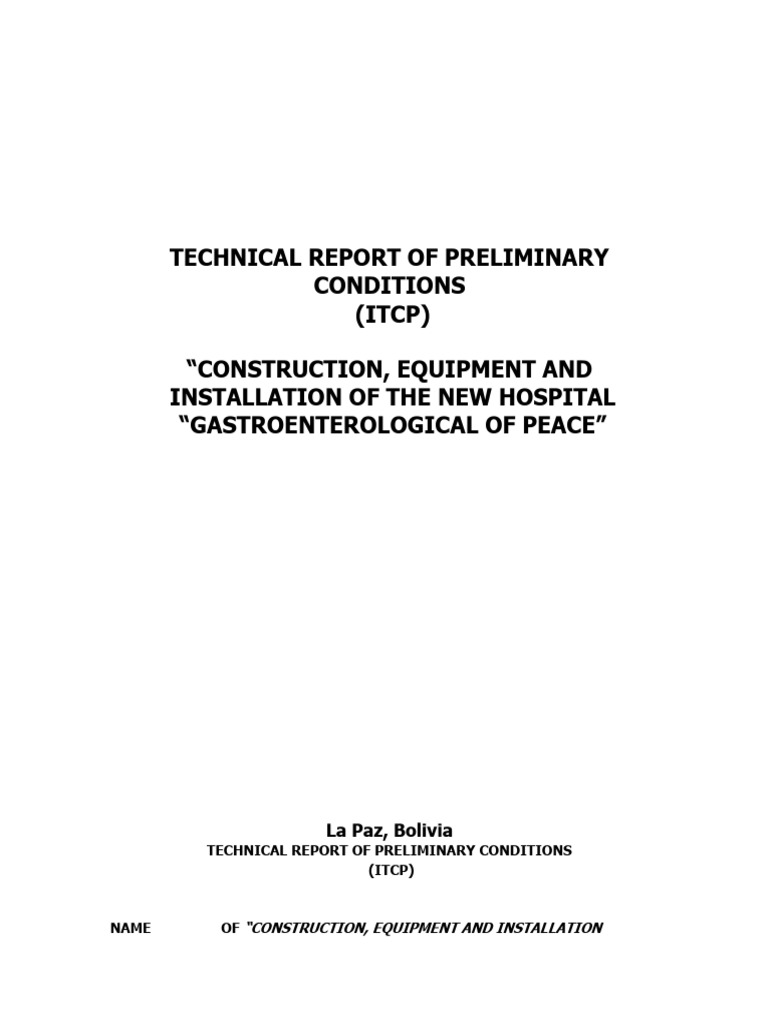 Itcp and TDR Construction of The New Gastroenterological Hospital of La ...