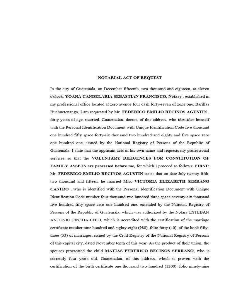 Notarial Certificate of Family Heritage | PDF | Real Estate Appraisal ...