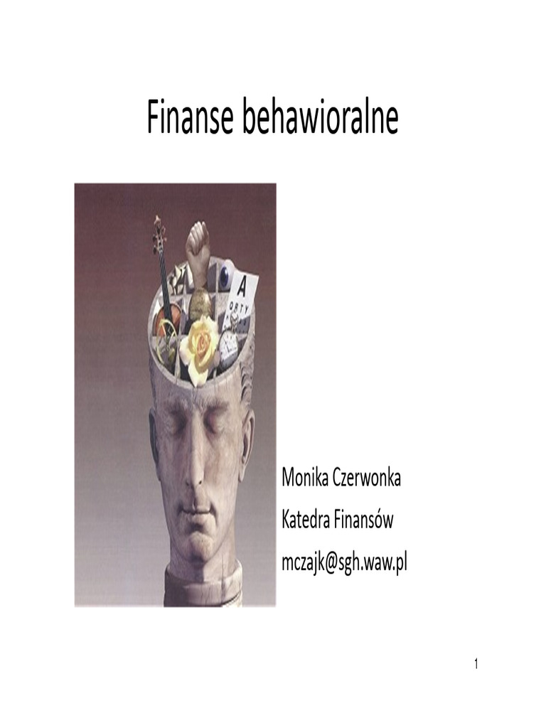 Finanse Behawioralne-1 Wykład Organizacyjny | PDF