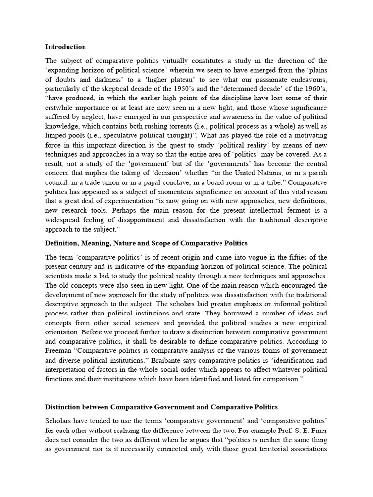 2024-Method of Comp Pol-3309 Lecture Note3 | PDF | Sociology | Institution