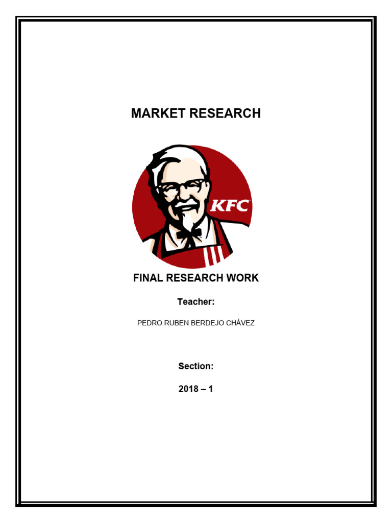 KFC Market Research | PDF | Survey Methodology | Sampling (Statistics)