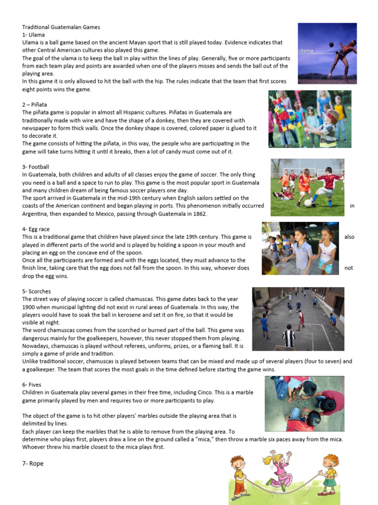 Traditional Games of Guatemala | PDF | Association Football | Guatemala