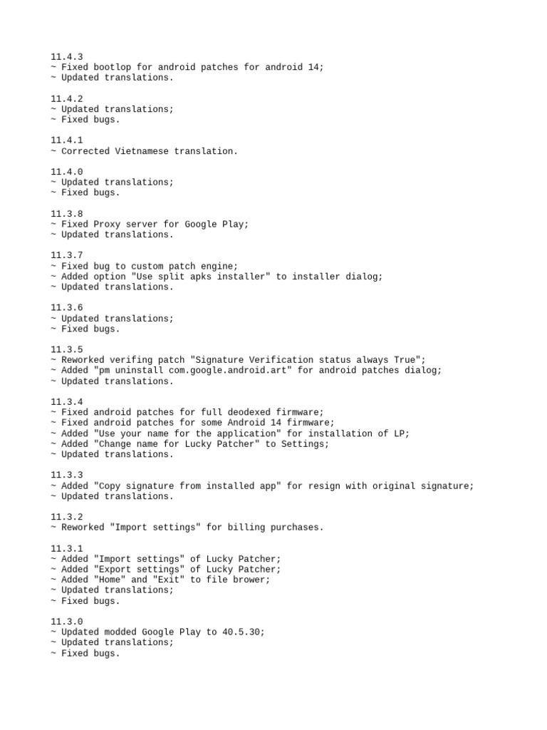 Change Log | PDF | Android (Operating System) | Google Play