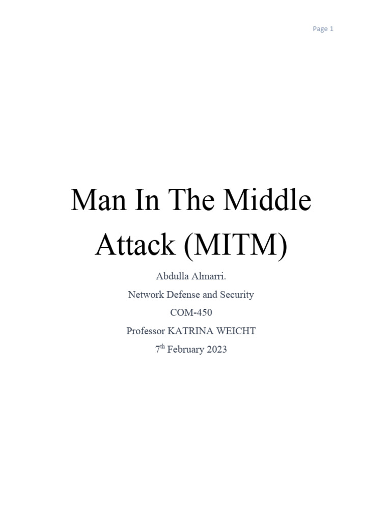 MITM Attack | PDF | Domain Name System | Security
